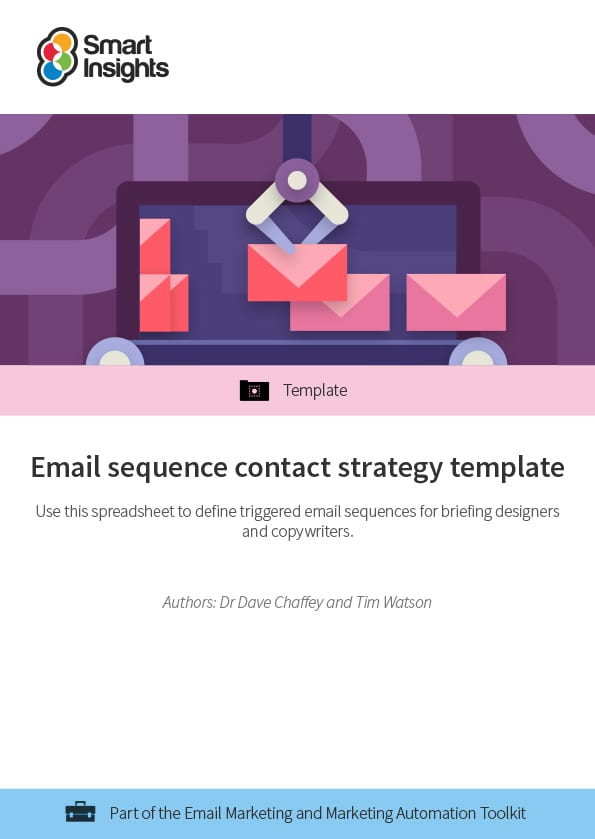 Email sequence contact strategy template – Smart Insights